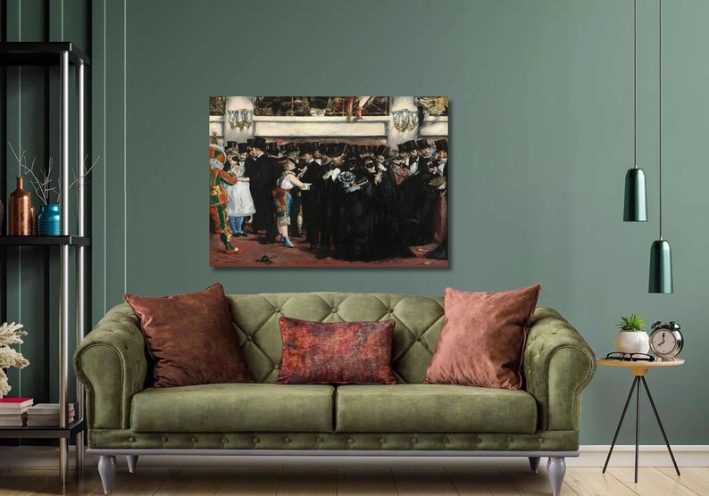 Edouard Manet Masked Ball Canvas Print, Opera House Wall Art - Etsy