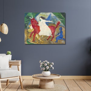 Marc Chagall the Rider in White Art Print,marc Chagall Canvas Wall Art ...