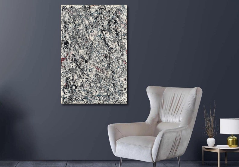 Jackson Pollock Number 19 Art Print: Abstract Canvas Wall Decor - Etsy