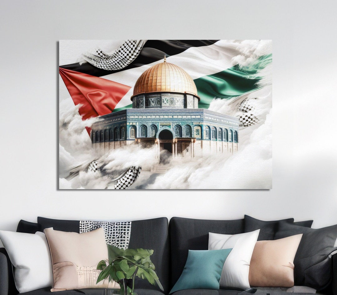 Al-quds Al-aqsa Islamic Mosque Palestine Canvas Wall Art Decor - Etsy