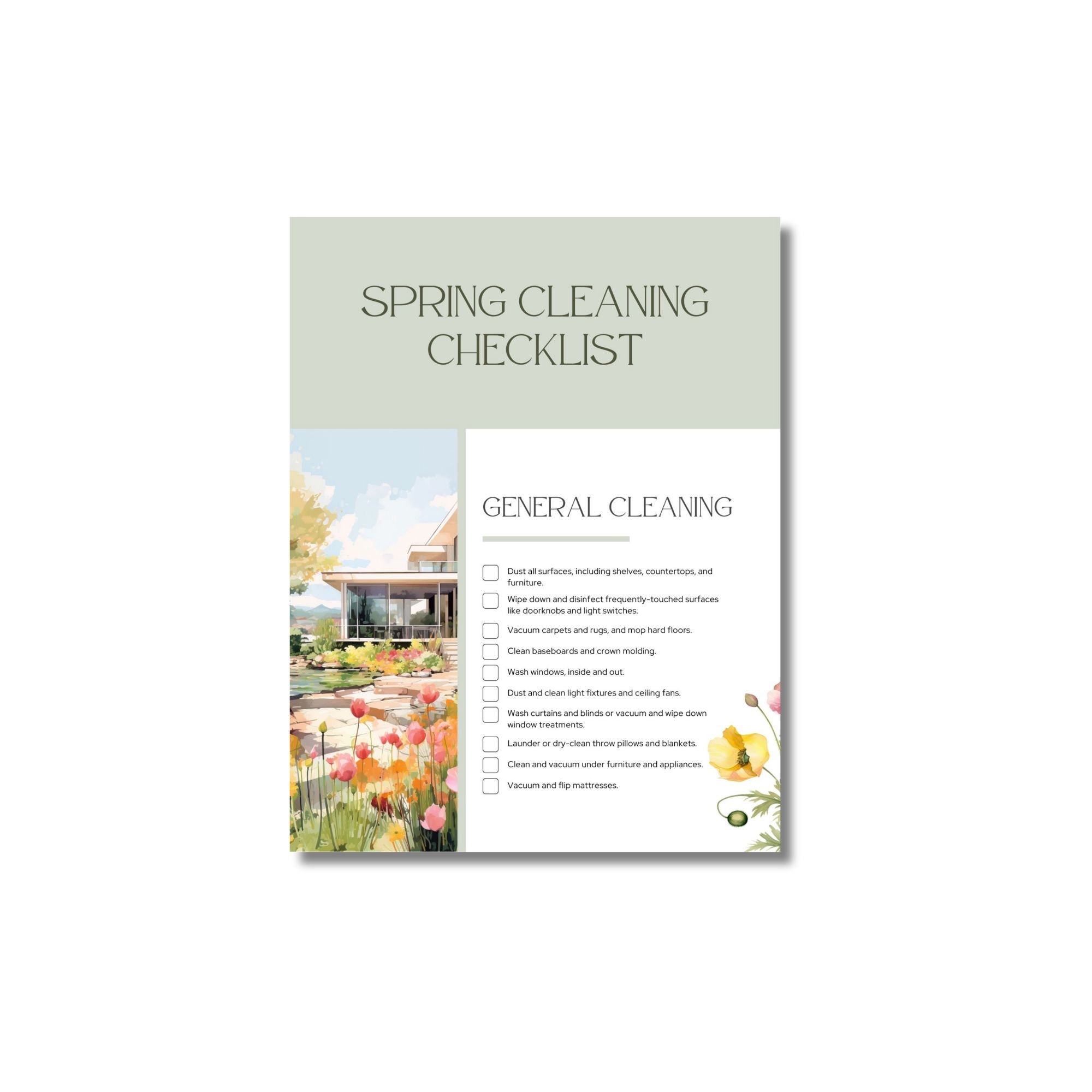 Spring Cleaning Checklist, Spring Cleaning Printable, To-do List ...