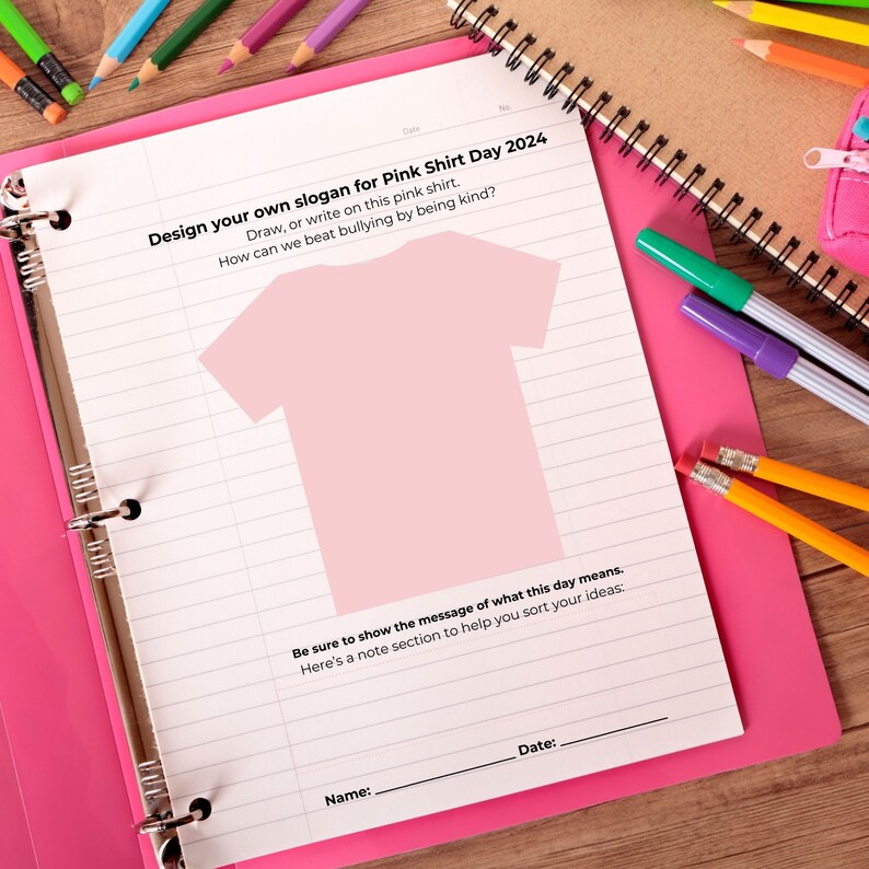 Pink Shirt Day Worksheet, World Kindness Day PDF, Teach Kindness With ...