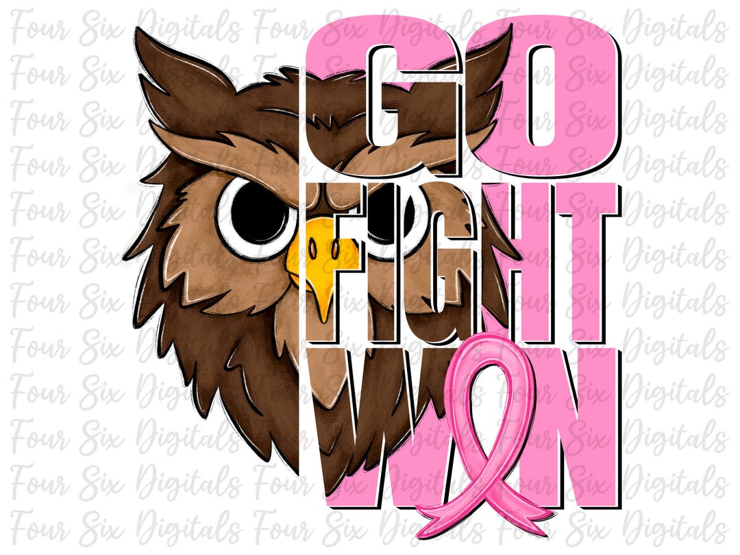 Go Fight Win Owls Png, Breast Cancer Awareness, Owls Mascot, Pink Out ...