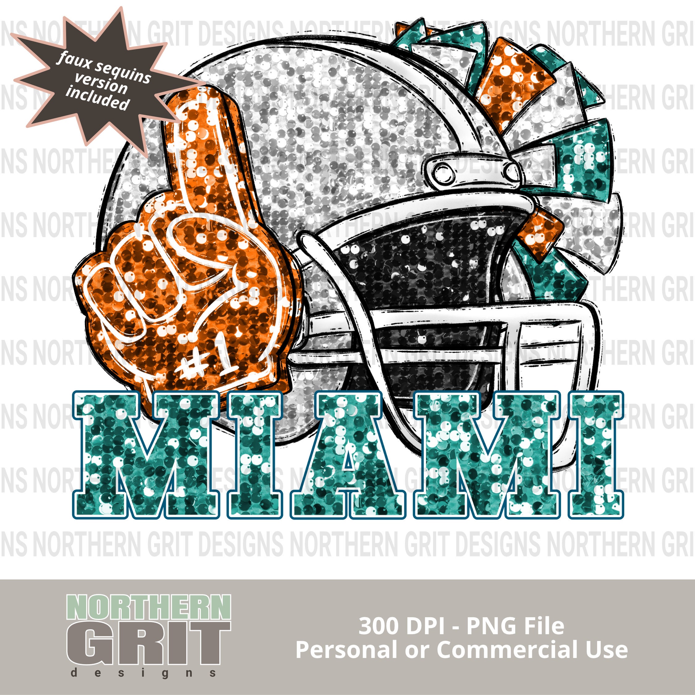 Miami Football Fan Png, Football Fan DTF Design, Miami Football Png ...