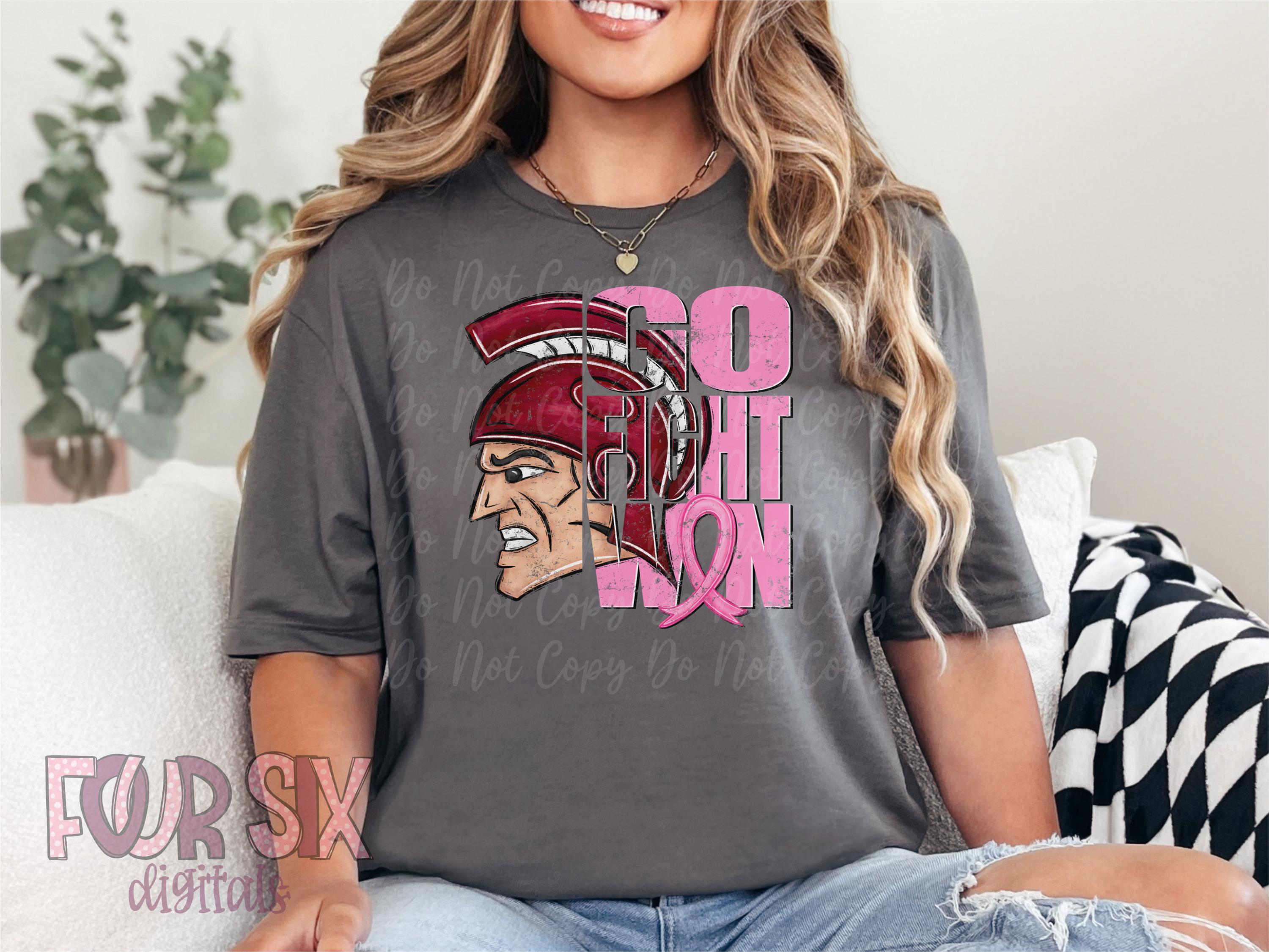 Go Fight Win Trojans Png, Breast Cancer Awareness, Trojans Mascot, Pink ...