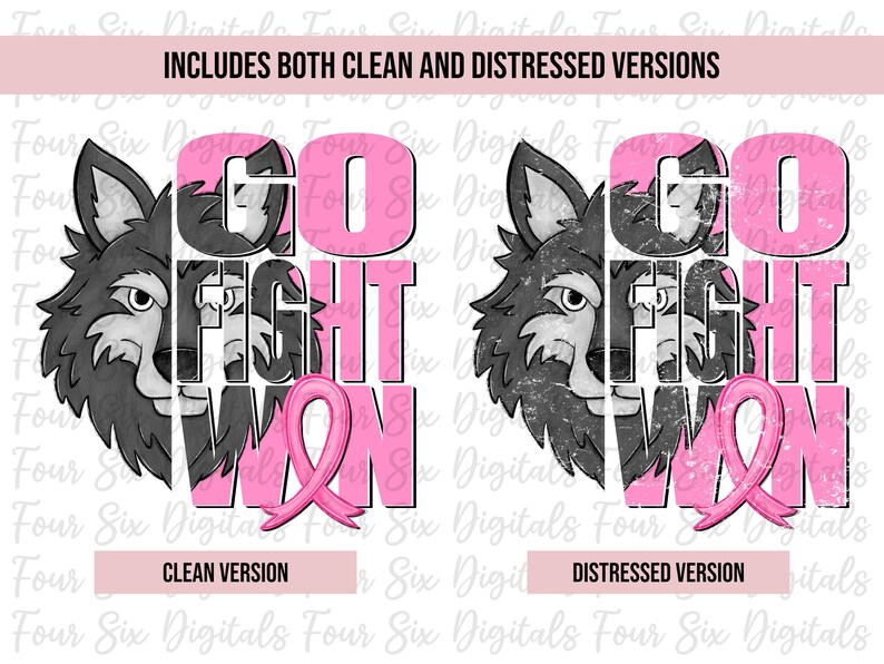 Go Fight Win Wolves Png, Breast Cancer Awareness, Wolf Mascot, Pink Out ...