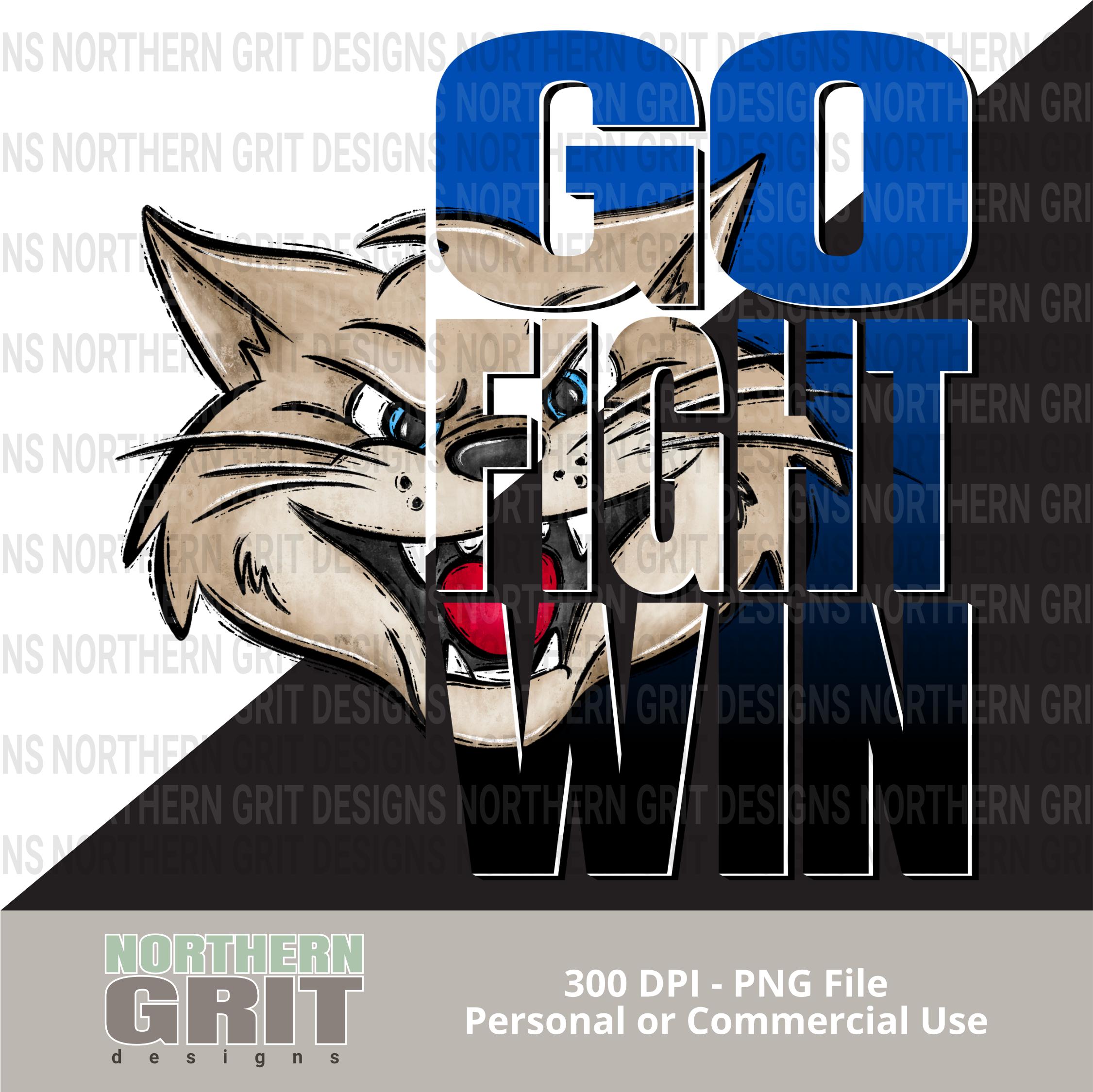 Go Fight Win Wildcats Png, Wildcats Png, School Spirit, Wildcat Mascot ...