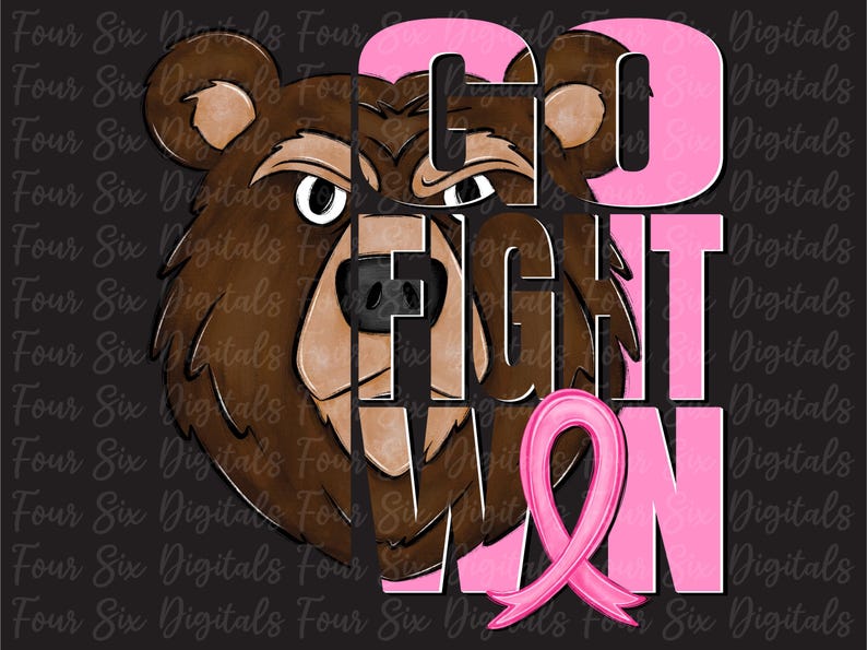 Go Fight Win Bears Png, Breast Cancer Awareness, Bears Mascot, Pink Out ...