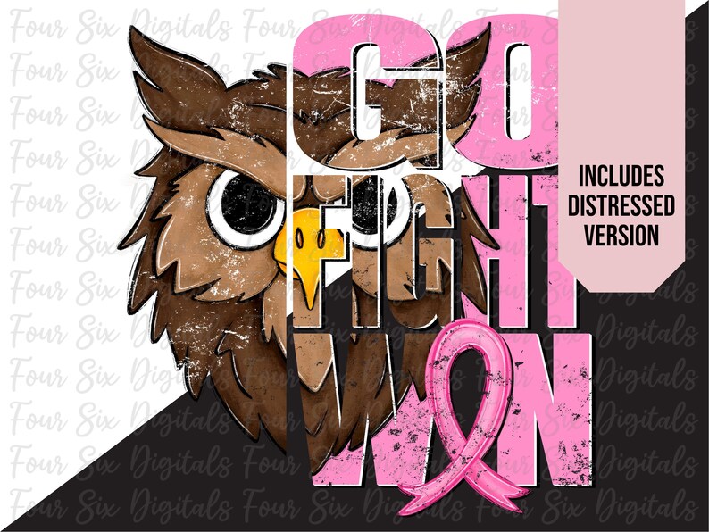 Go Fight Win Owls Png, Breast Cancer Awareness, Owls Mascot, Pink Out ...