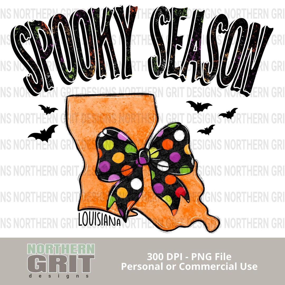 Louisiana Spooky Season Png, State of Louisiana, Halloween Louisiana ...