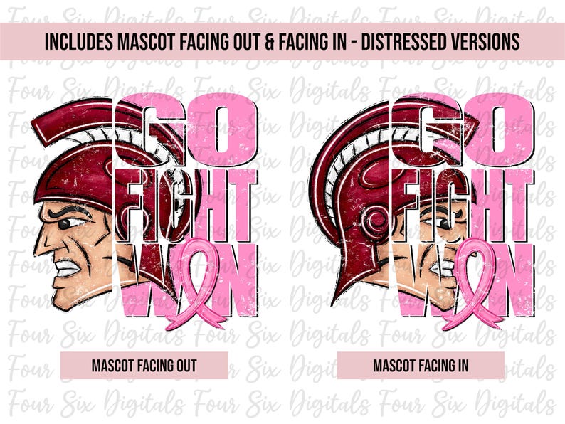 Go Fight Win Trojans Png, Breast Cancer Awareness, Trojans Mascot, Pink ...