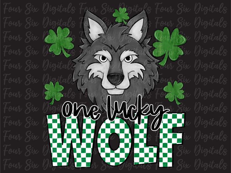 St. Patrick's Day Wolf PNG, Lucky Wolves Download, Shamrock Wolf ...