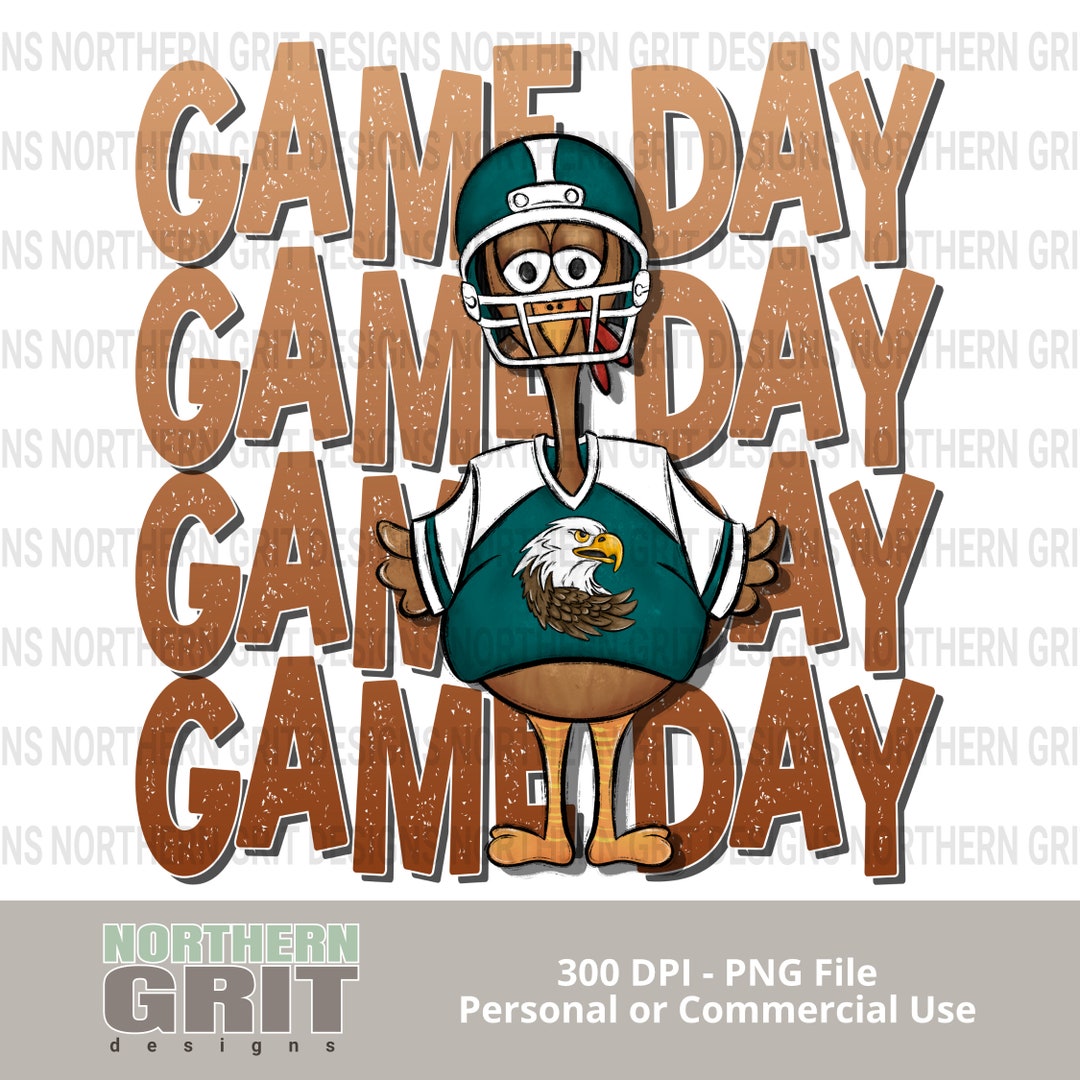 Game Day Turkey Png Football Png Thanksgiving Sublimation - Etsy