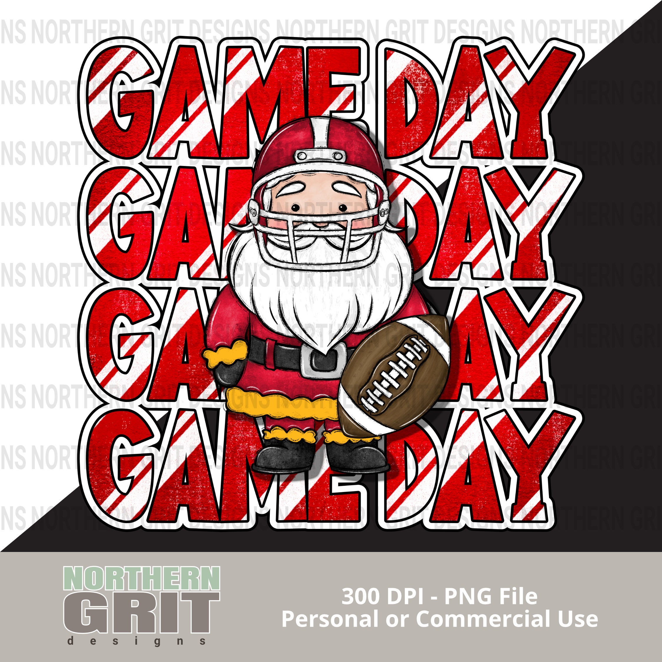 Game Day Santa Png, Football Png, Christmas Sublimation, DTF Design ...