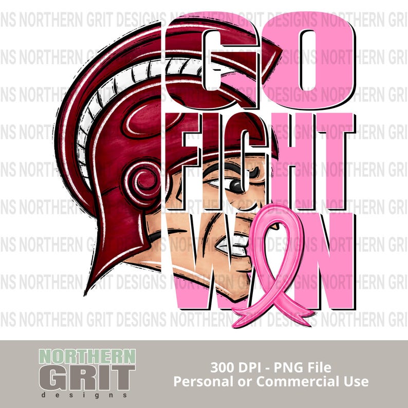 Go Fight Win Trojans Png, Breast Cancer Awareness, Trojans Mascot, Pink ...