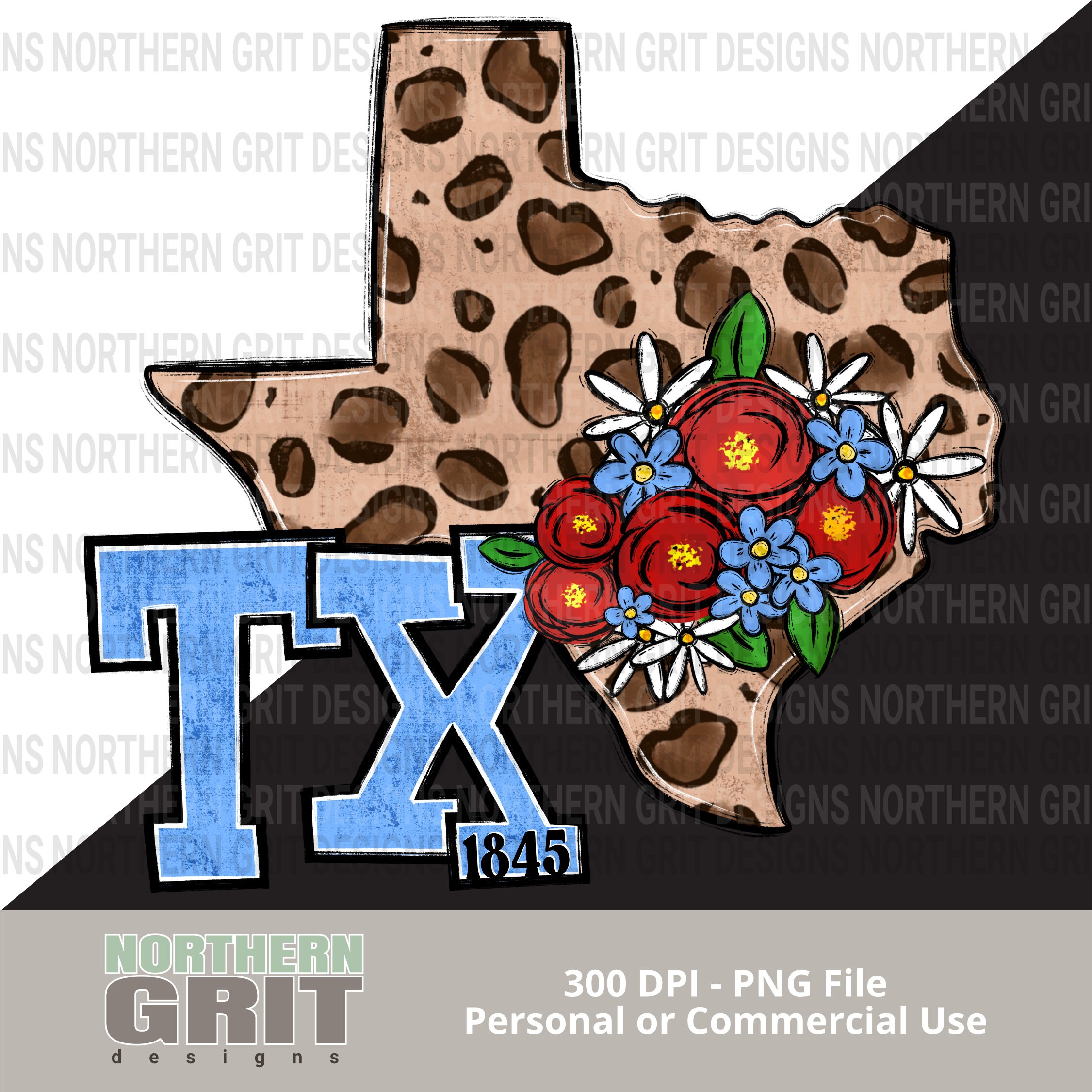 State of Texas Png, Floral, Patriotic, Leopard Texas Png, Red White ...
