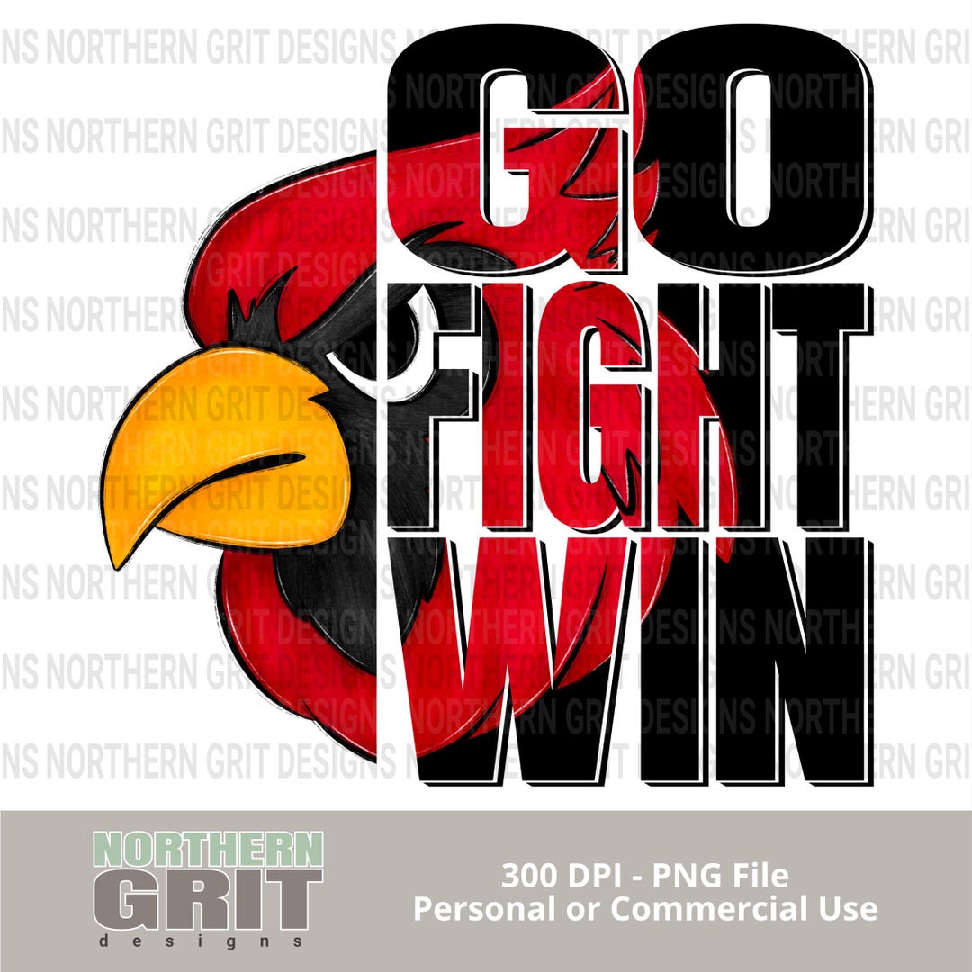 Go Fight Win Cardinals Png, Cardinals Png, School Spirit, Cardinals ...