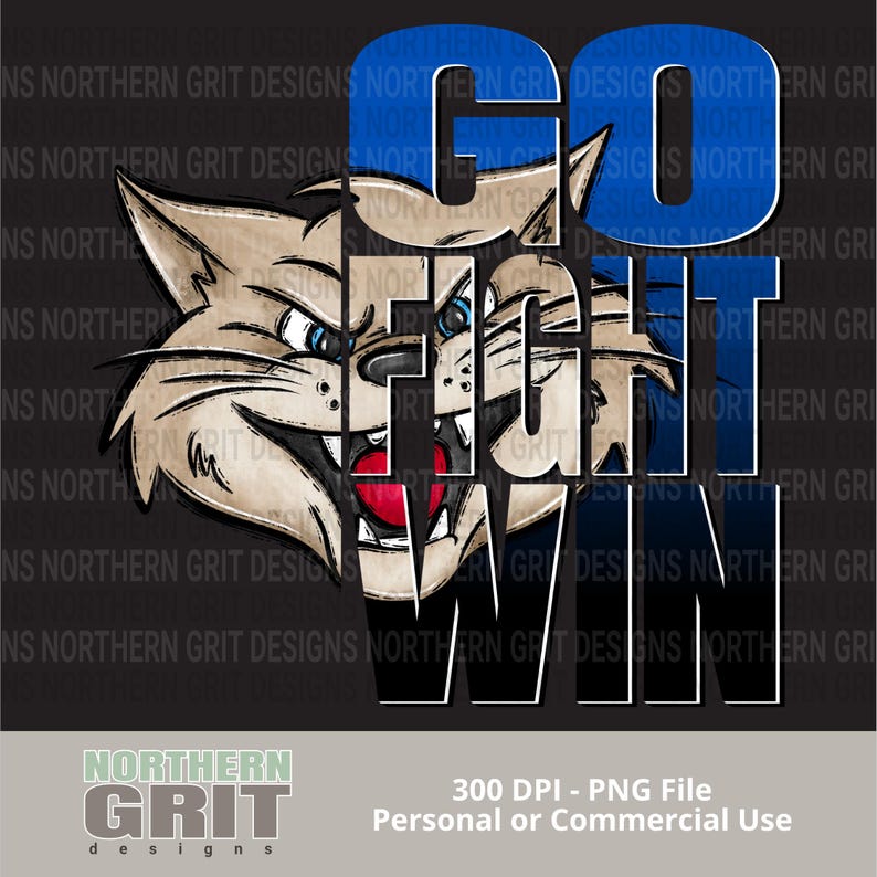 Go Fight Win Wildcats Png, Wildcats Png, School Spirit, Wildcat Mascot ...
