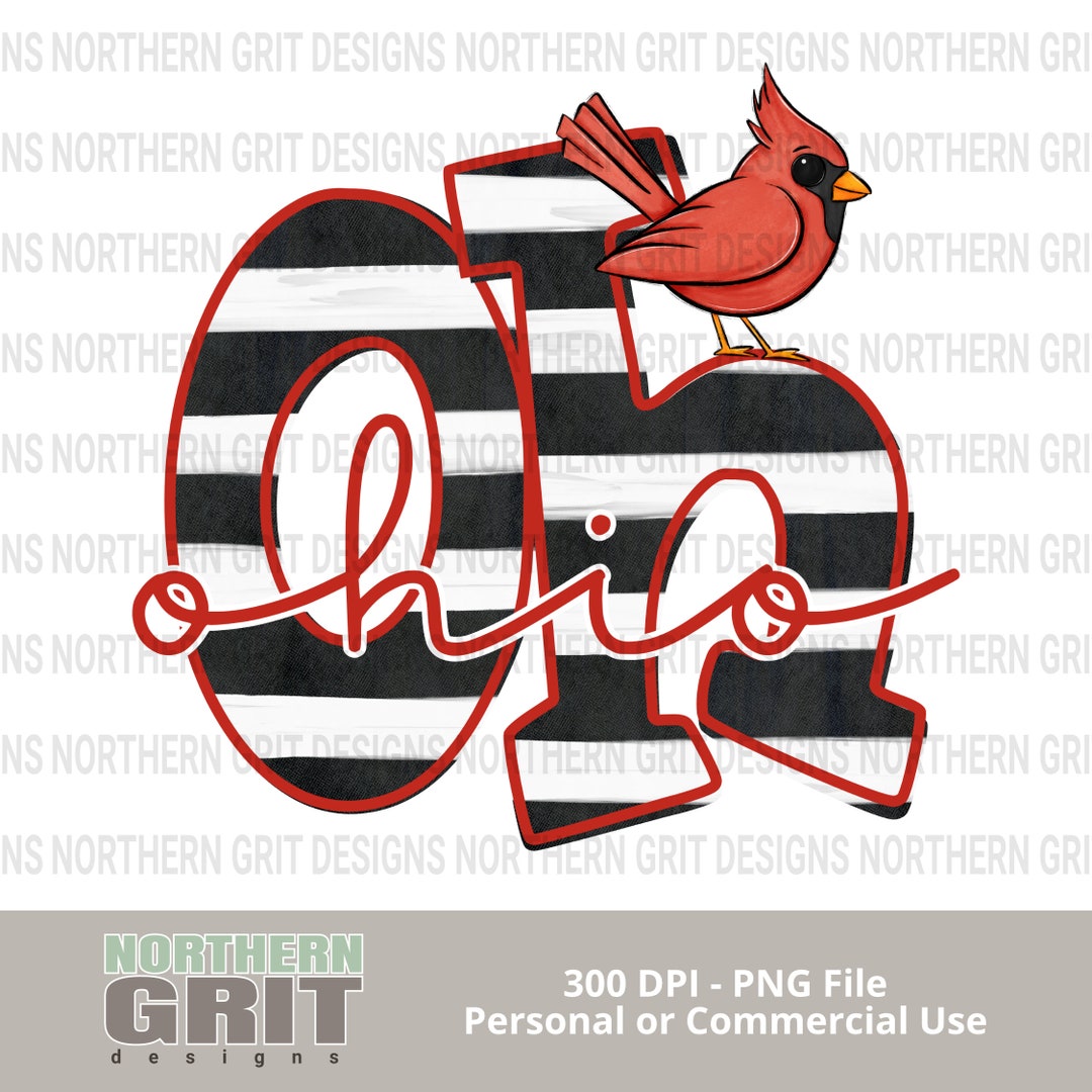 Ohio Png, Ohio Cardinal Png, OH, Ohio DTF Design, Ohio Digital Download ...