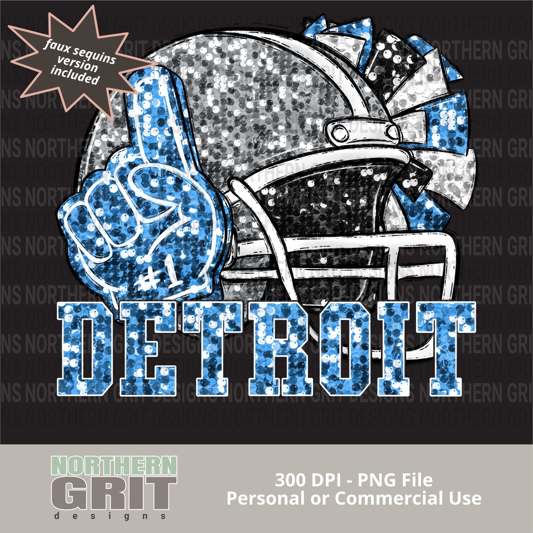 Detroit Football Fan Png, Football Fan DTF Design, Detroit Football Png ...