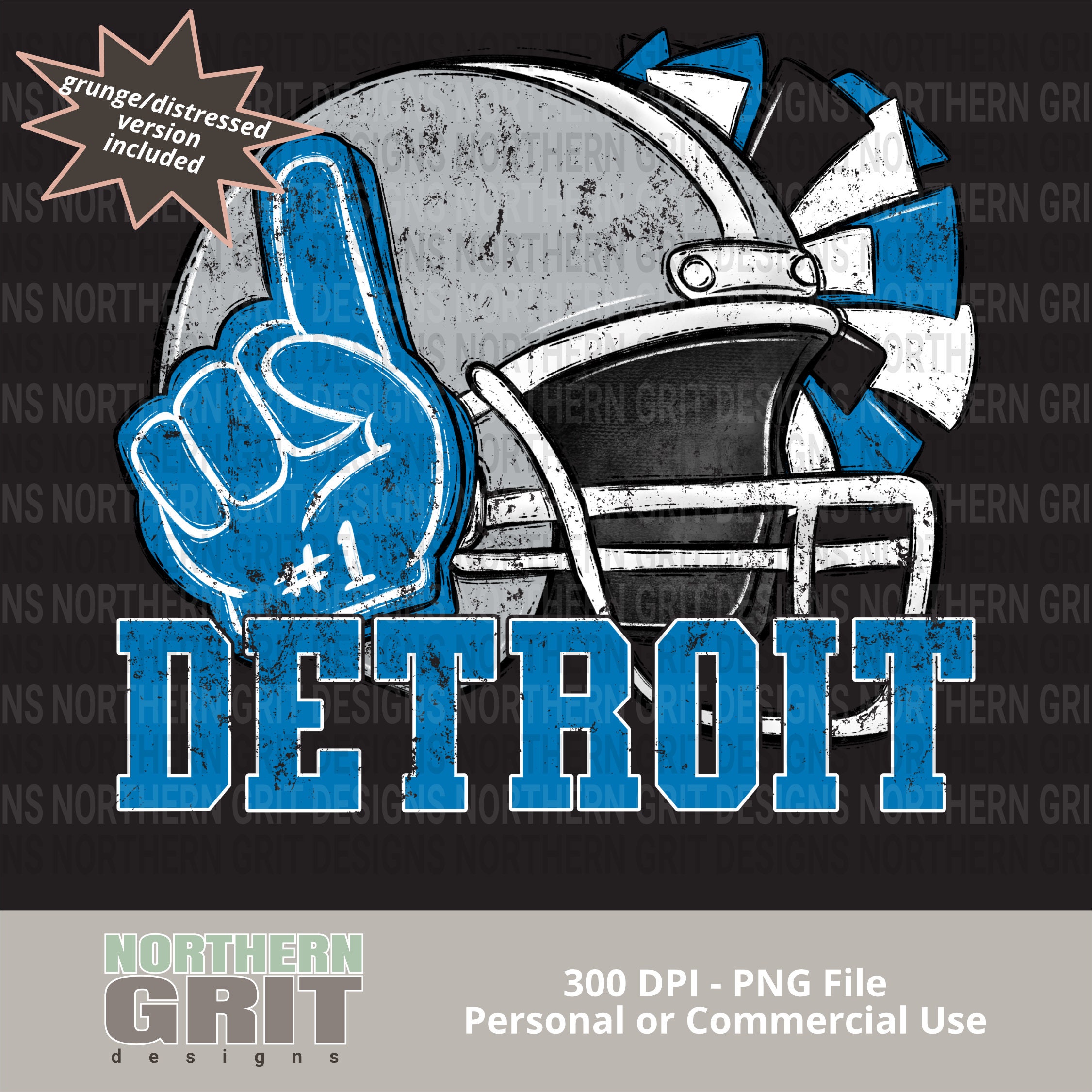 Detroit Football Fan Png, Football Fan DTF Design, Detroit Football Png ...