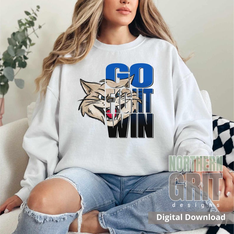 Go Fight Win Wildcats Png, Wildcats Png, School Spirit, Wildcat Mascot ...