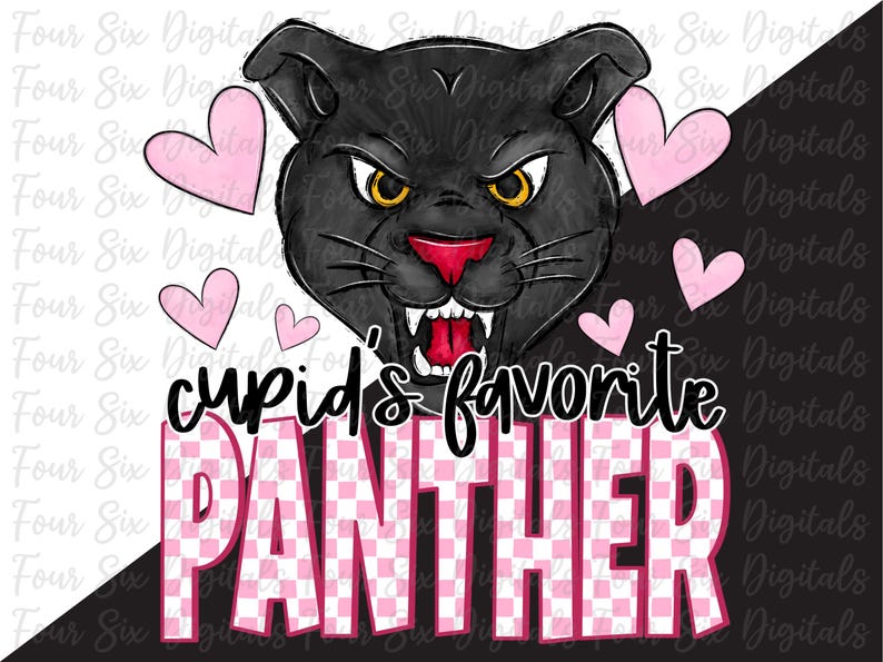 Panther Valentine Png, Go Fight Win Panther Png, Panther V-day School ...