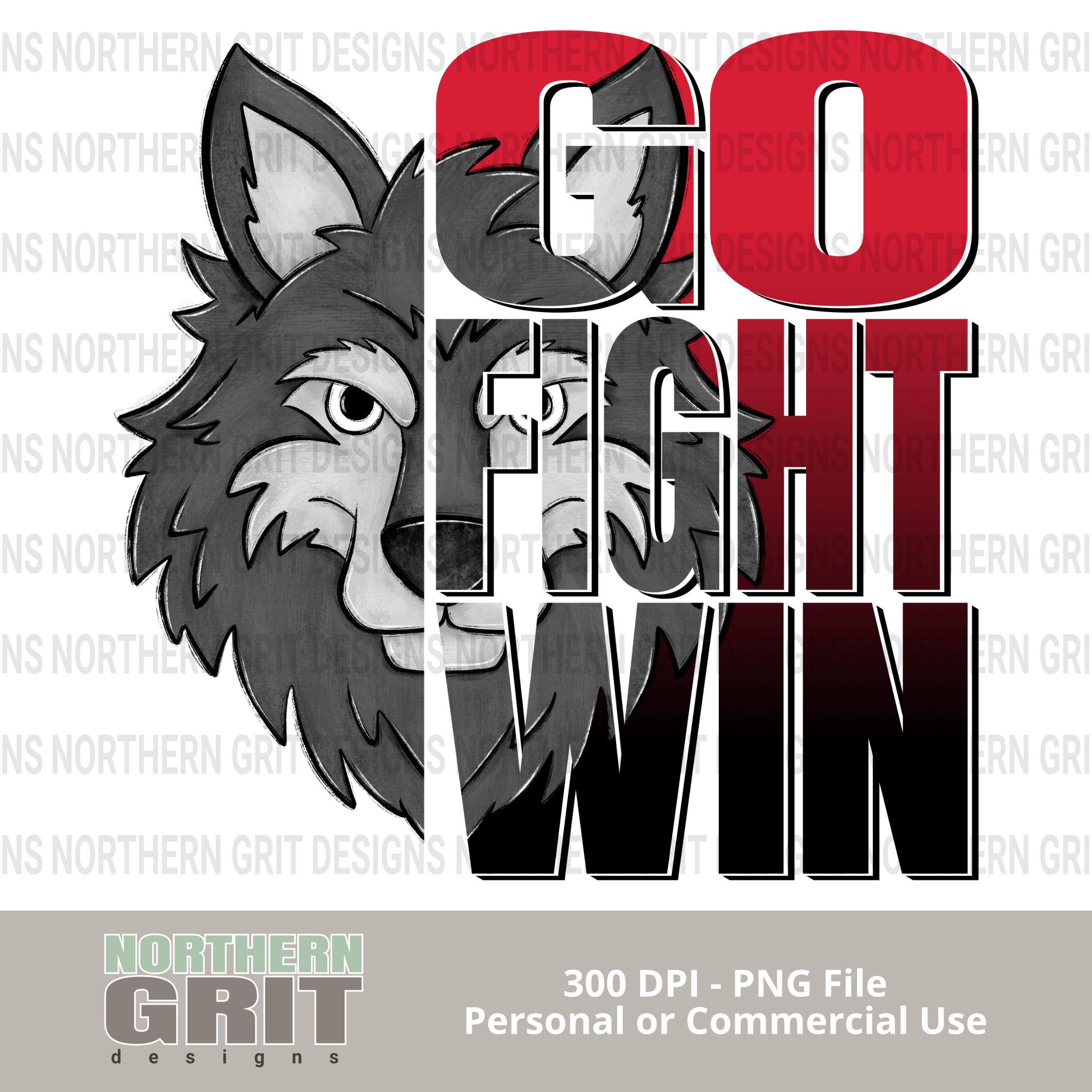 Go Fight Win Wolves Png, Wolves Png, School Spirit, Wolves Mascot ...