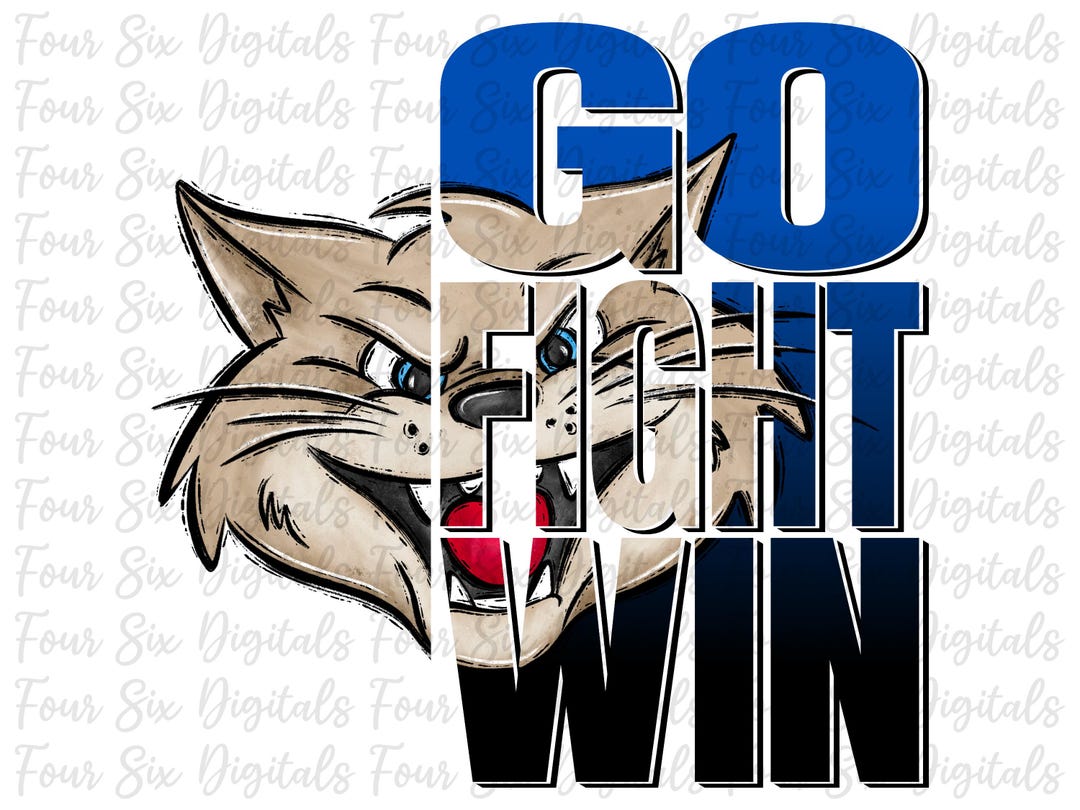Go Fight Win Wildcats Png, Wildcats Png, School Spirit, Wildcat Mascot ...