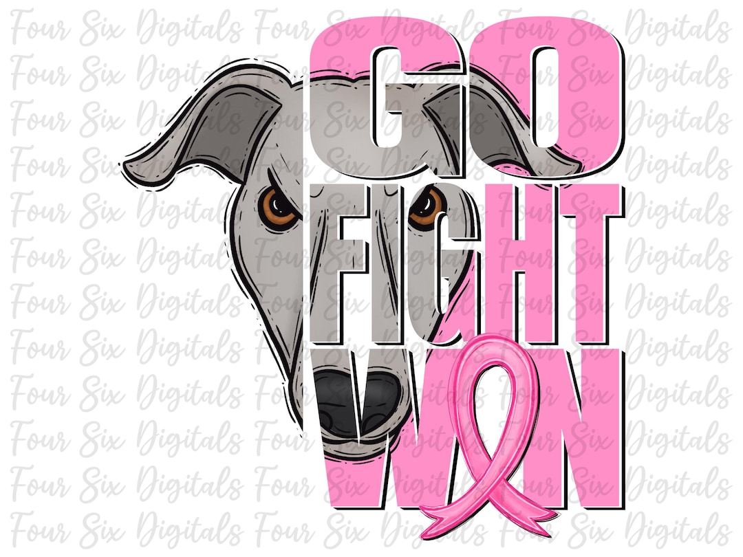 Go Fight Win Greyhounds Png, Breast Cancer Awareness, Greyhound Mascot ...