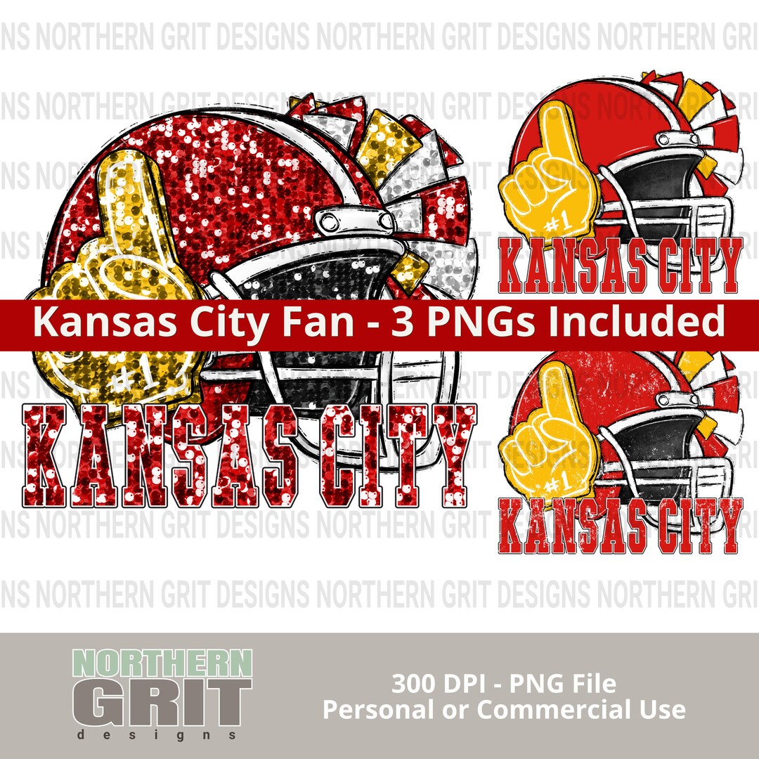 Kansas City Football Fan Png, Football Fan DTF Design, Kansas City ...