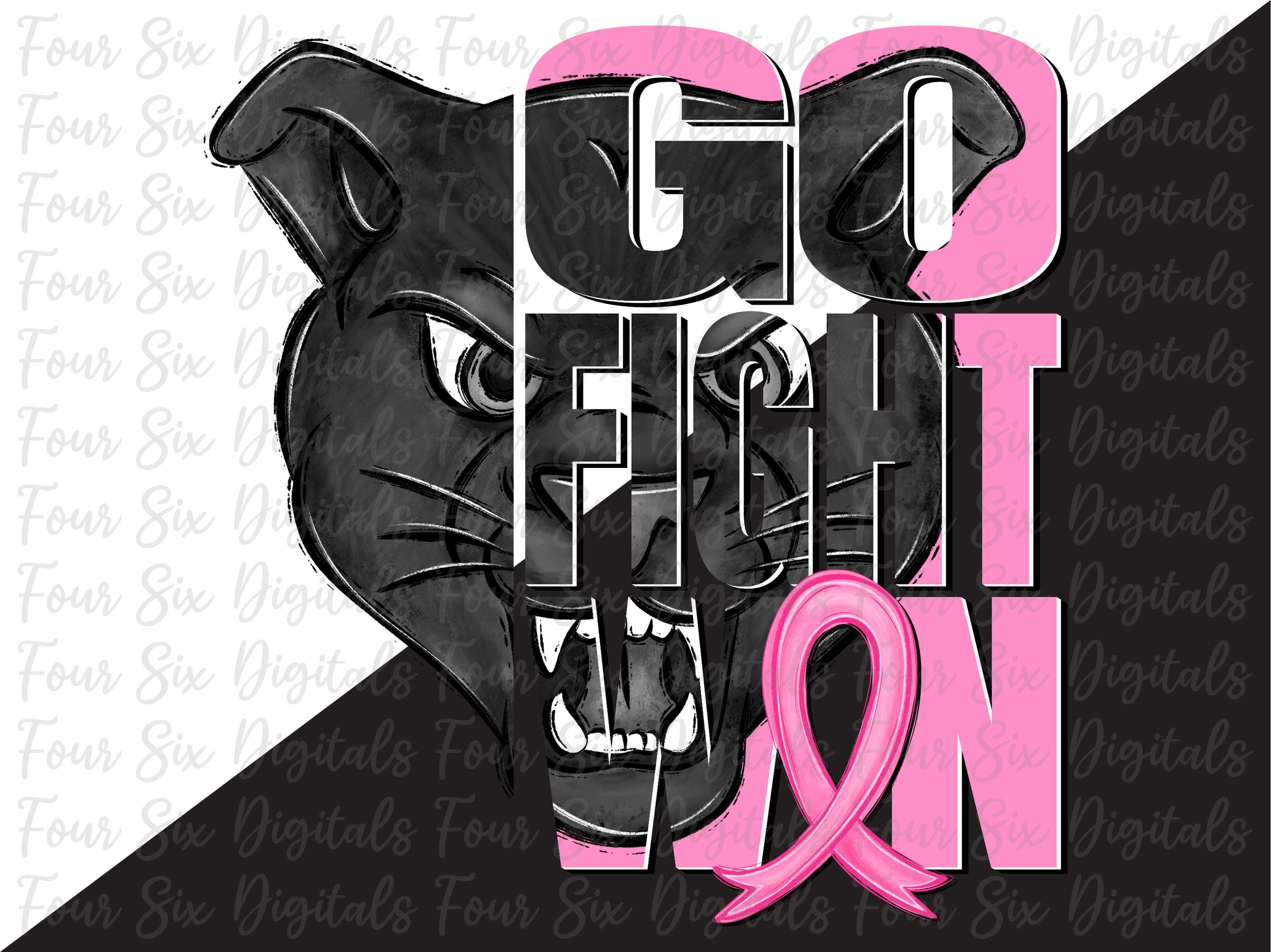 Go Fight Win Panther Png, Breast Cancer Awareness, Panthers Mascot ...