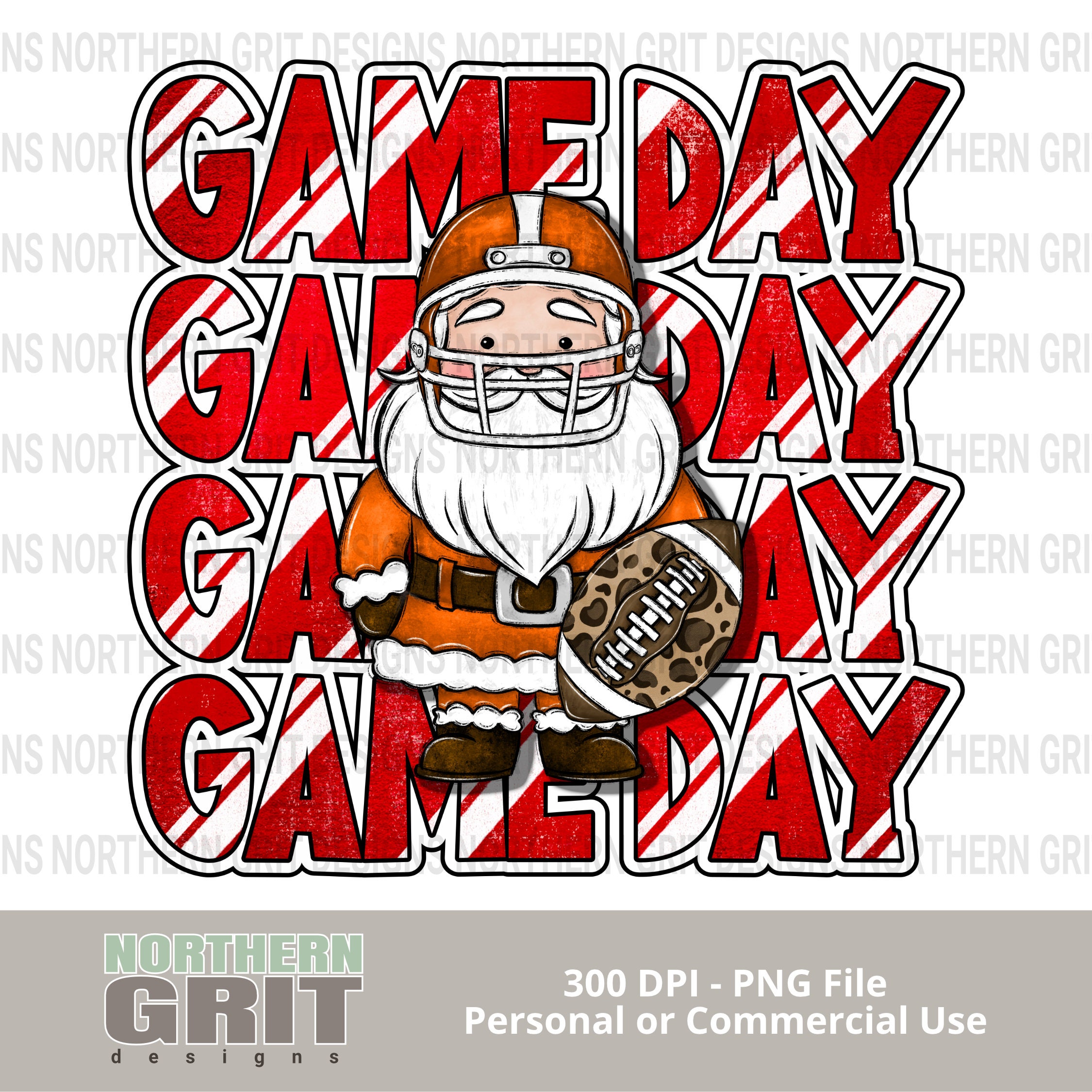 Game Day Santa Png, Football Png, Christmas Sublimation, DTF Design ...
