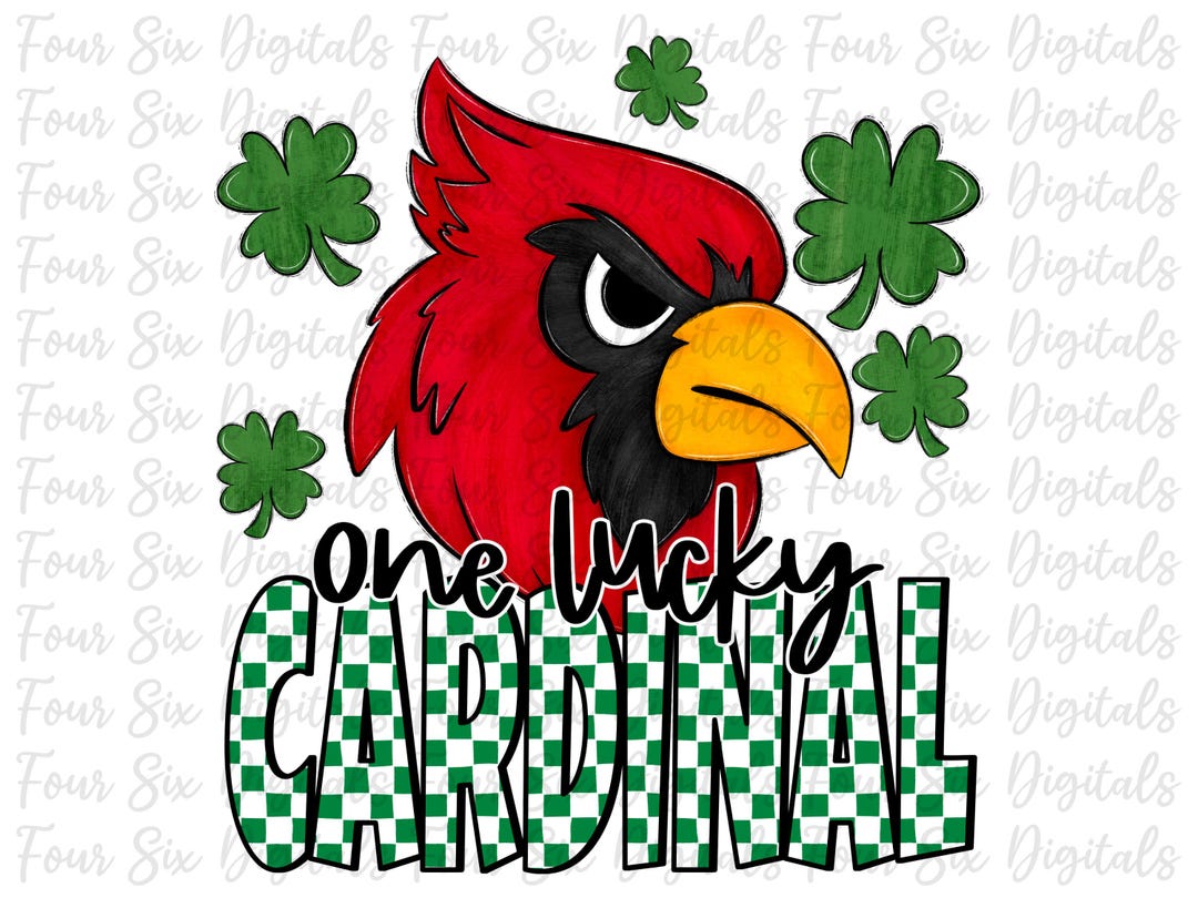 St Patricks Day Cardinal Png, Go Fight Win Cardinals, St Patty Cardinal ...