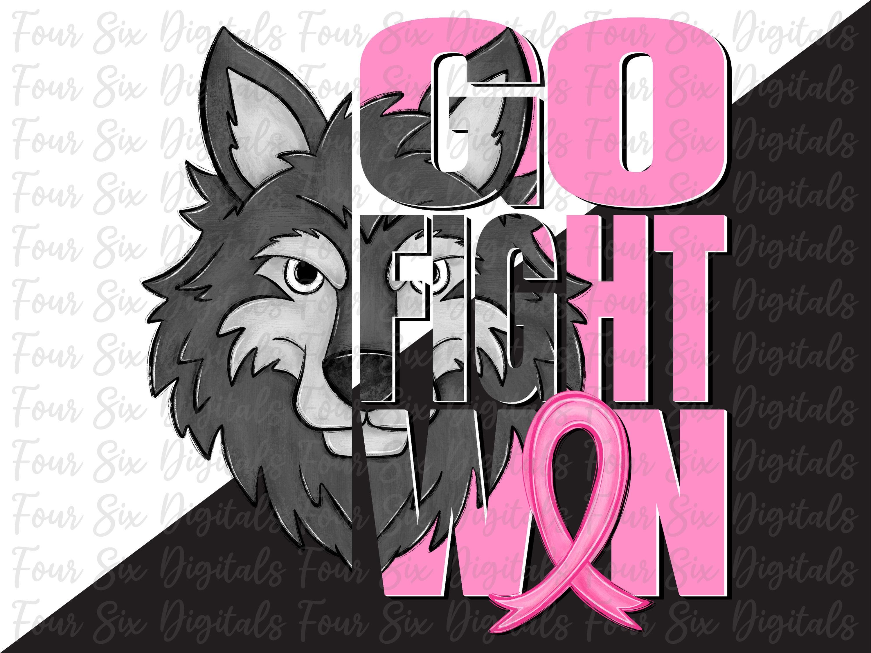 Go Fight Win Wolves Png, Breast Cancer Awareness, Wolf Mascot, Pink Out ...