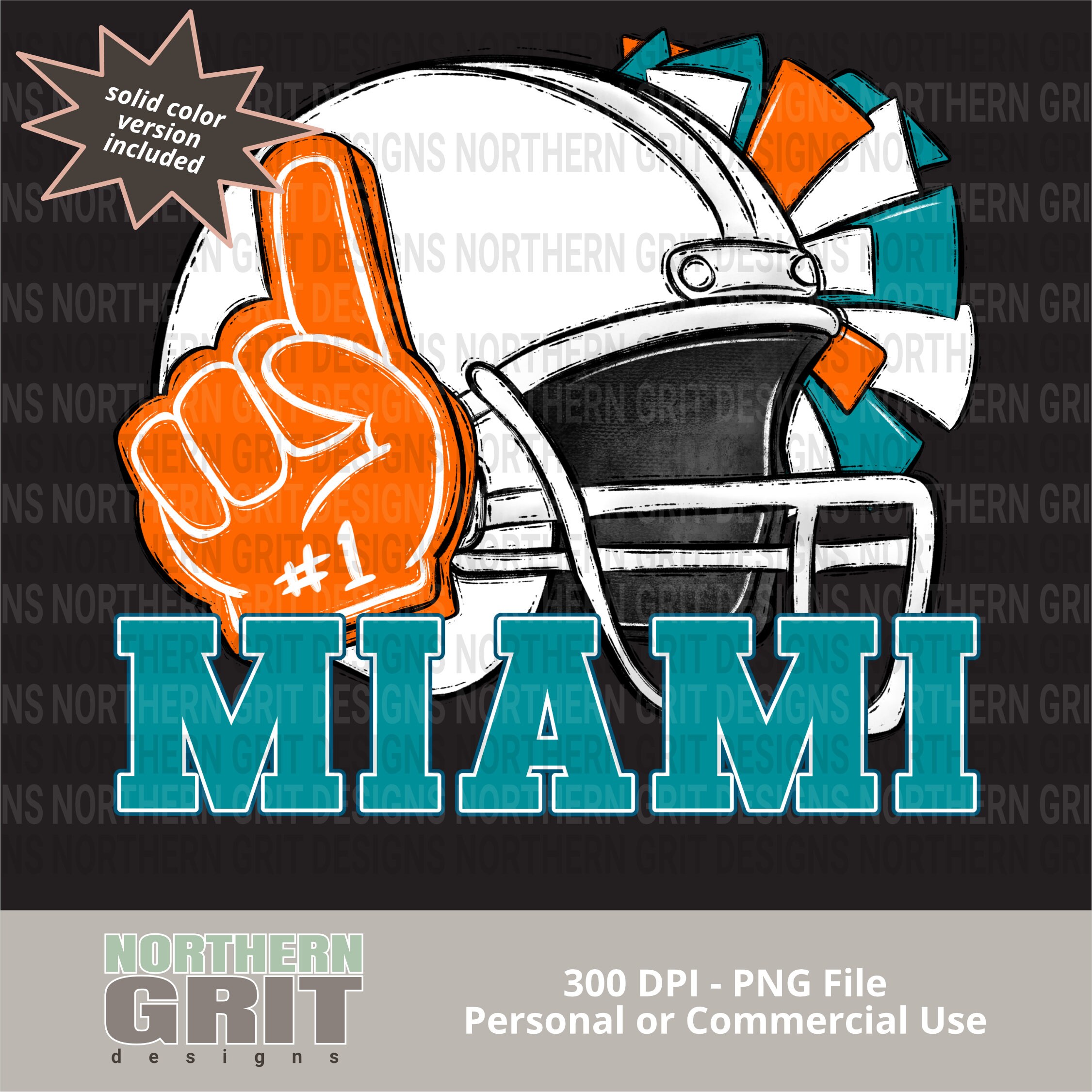 Miami Football Fan Png, Football Fan DTF Design, Miami Football Png ...