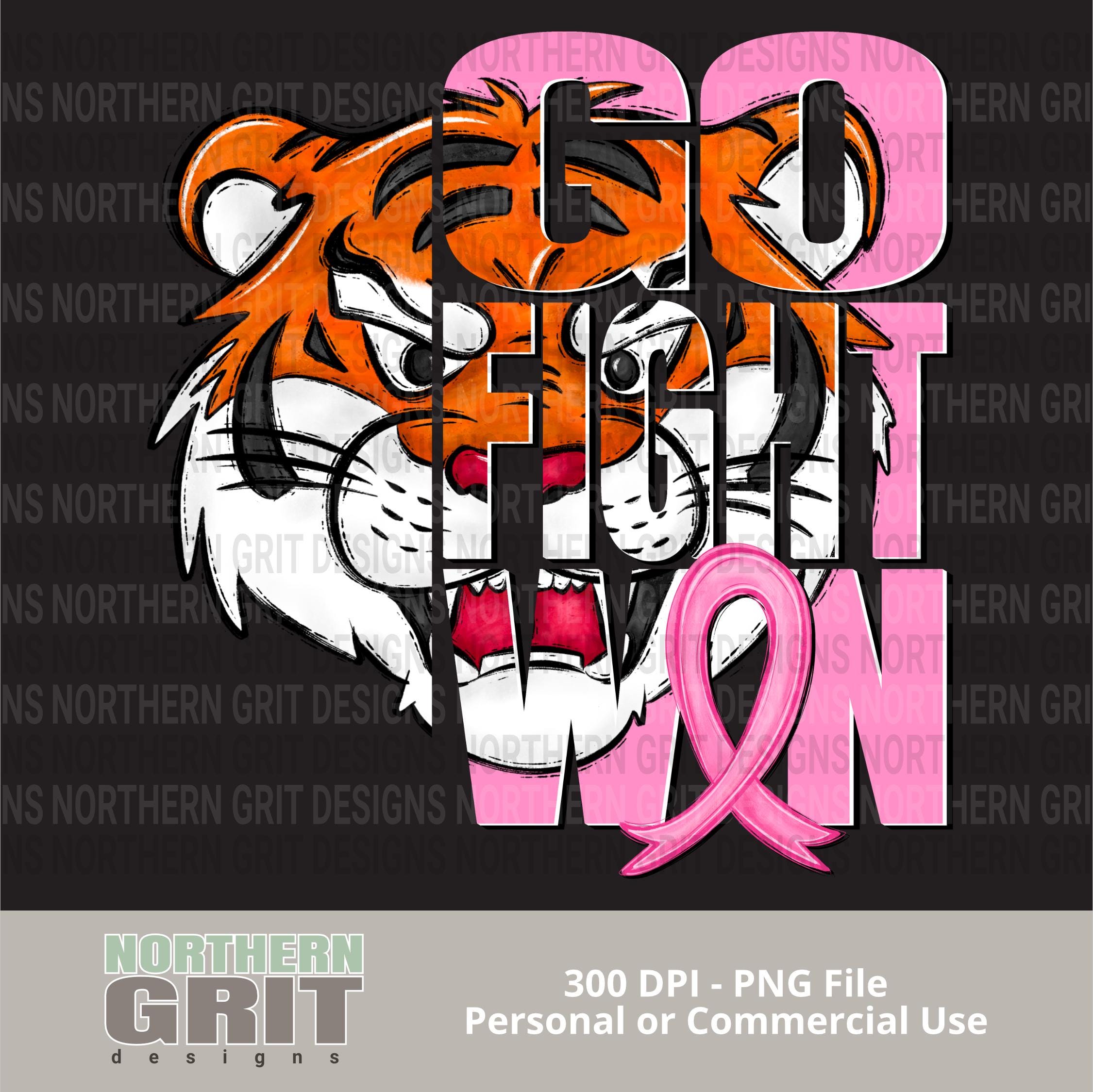 Go Fight Win Tigers Png, Breast Cancer Awareness, Tigers Mascot, Pink ...