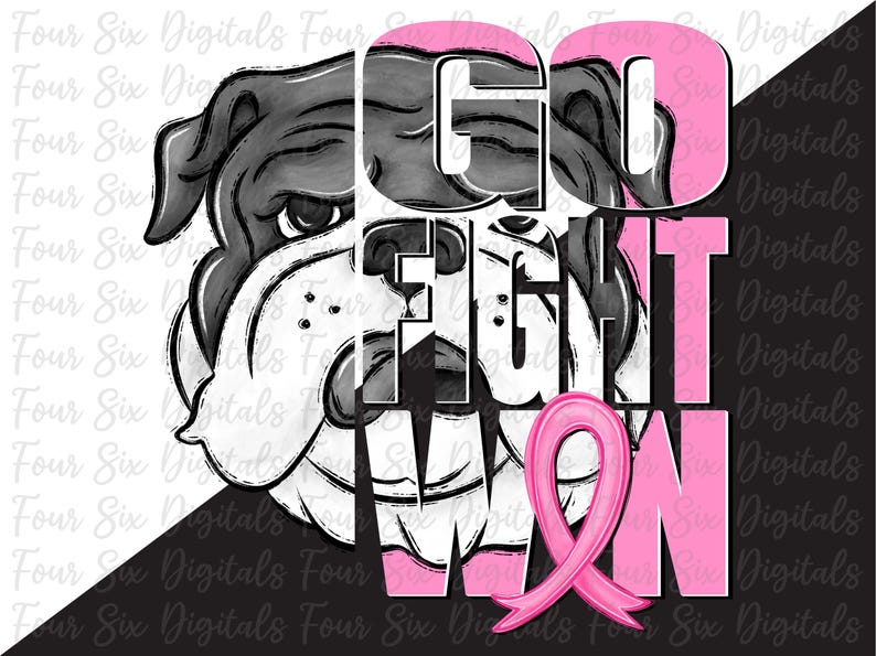 Go Fight Win Bulldogs Png, Breast Cancer Awareness, Bulldogs Mascot ...