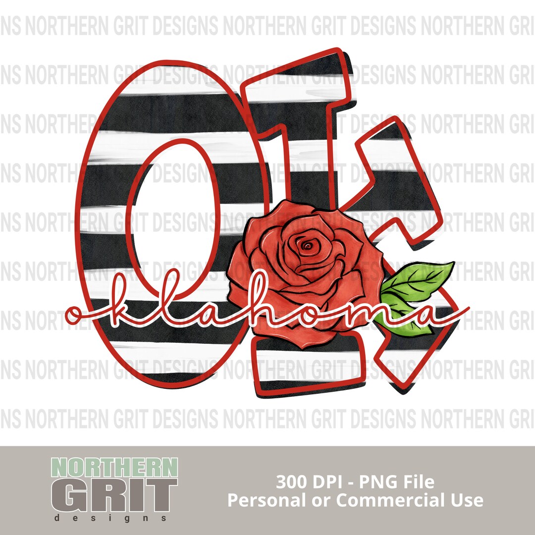 Oklahoma Png, Oklahoma Rosepng, Oklahoma DTF Design, Oklahoma Digital ...