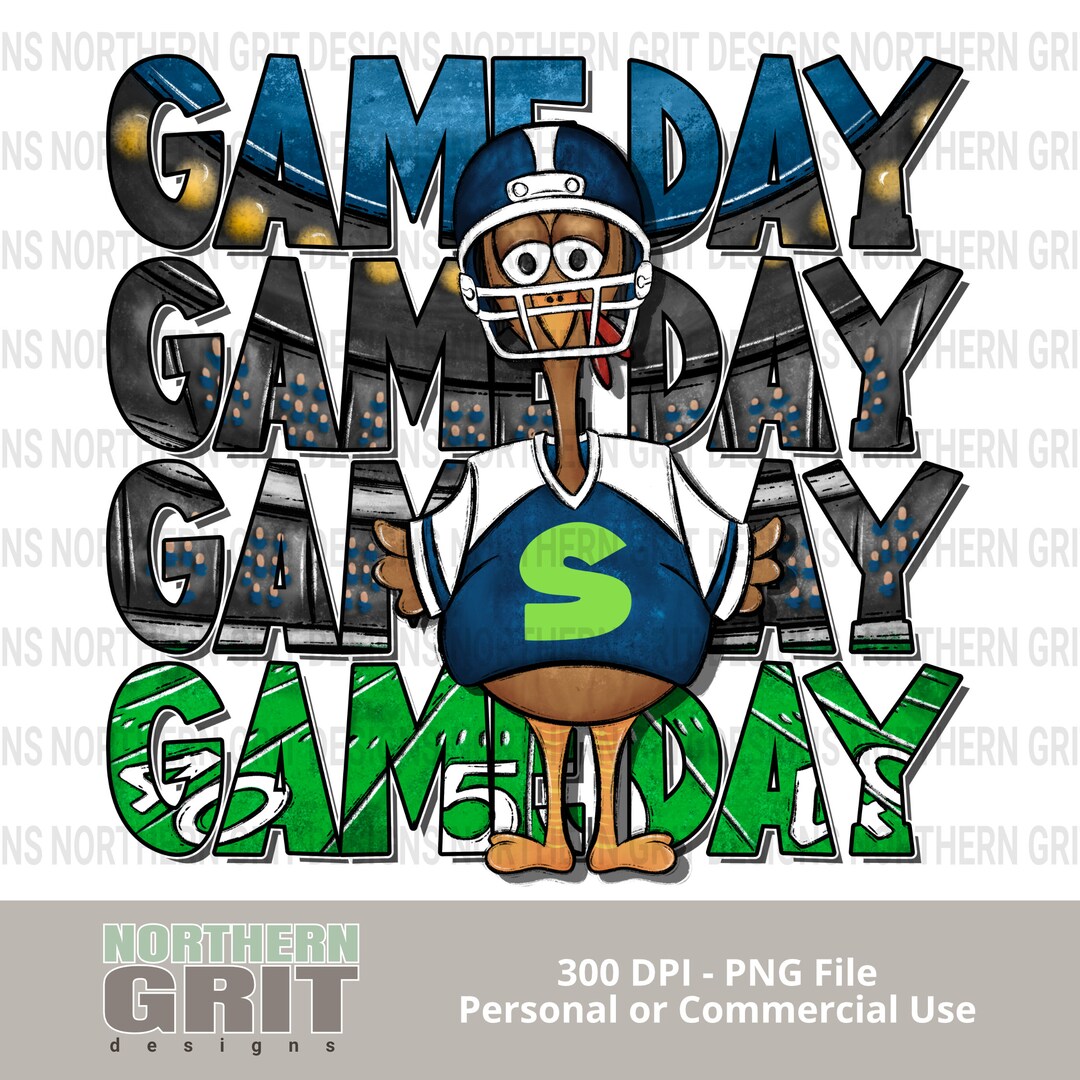 Game Day Turkey Png Football Png Thanksgiving Sublimation - Etsy