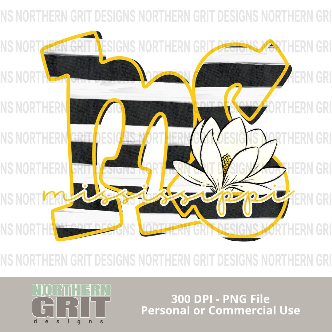 Mississippi Png, Mississippi Magnolia Png, Mississippi DTF Design, Mississippi Digital, MS Png ...