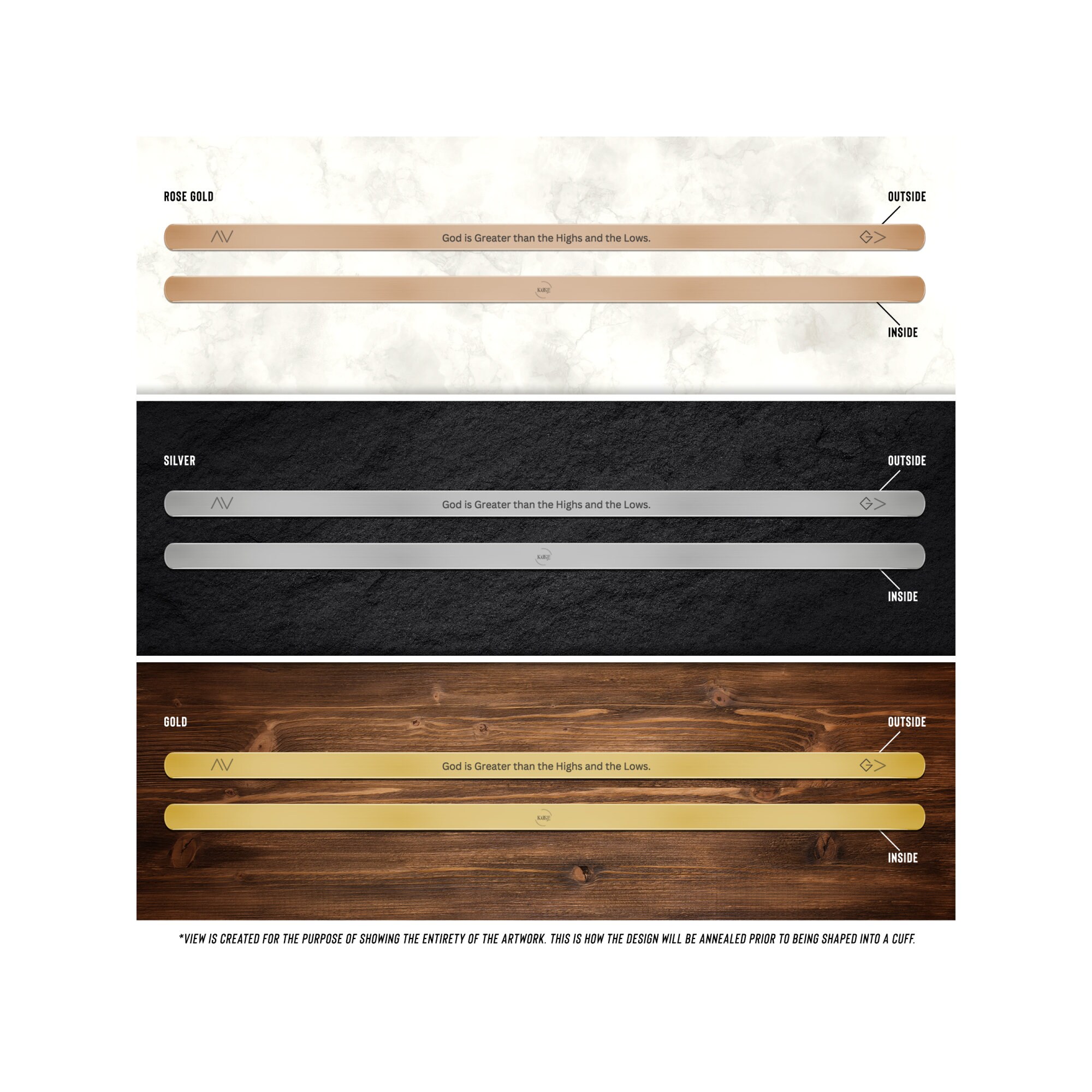 God is Greater Than the Highs and Lows Cuff Bracelet, Cuff Bracelet ...