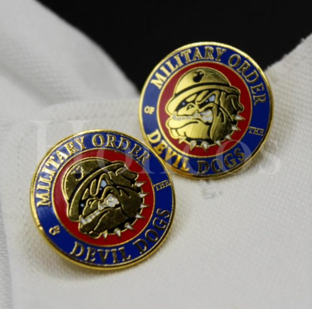 Custom Made Cufflinks Handmade Bulldog USMC Military Order Devil ...