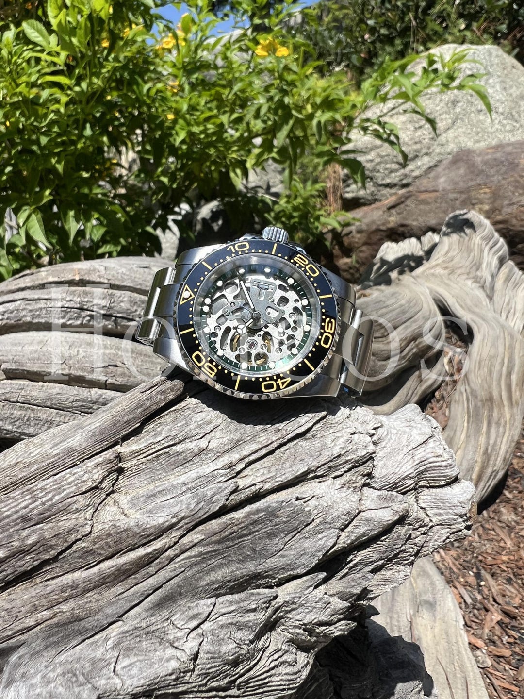 Custom Made MODS Skeleton Watch With SKX NH70 Sub Style OMG Black ...