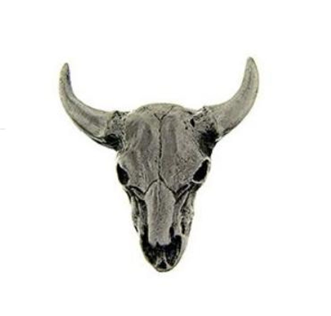Custom Made Gothic Lapel Pins Bull Head Cowboy Skull Head Bones Vintage ...