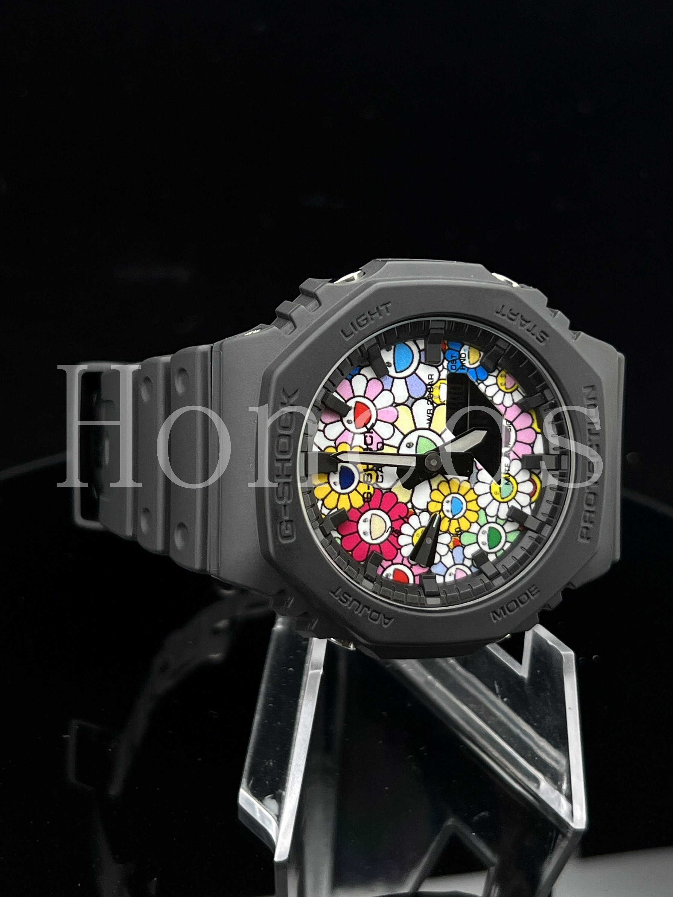 Custom Made MODS Casioak GA2100-1A1 With TAKASHI MURAKAMI Colorful ...