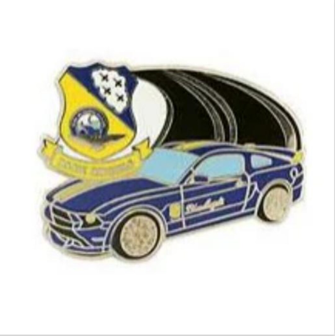 Custom Made Gothic Lapel Pins Modern Ford Mustang GT Blue Angels Coupe ...