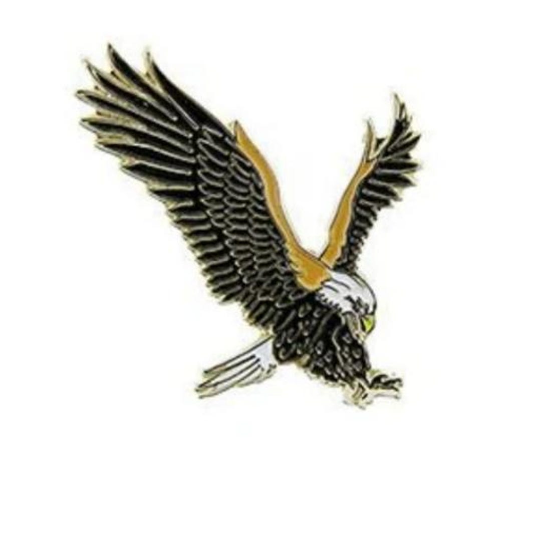 Custom Made Gothic Lapel Pins Hunting Flying Eagle Hawk Falcon Wildlife ...