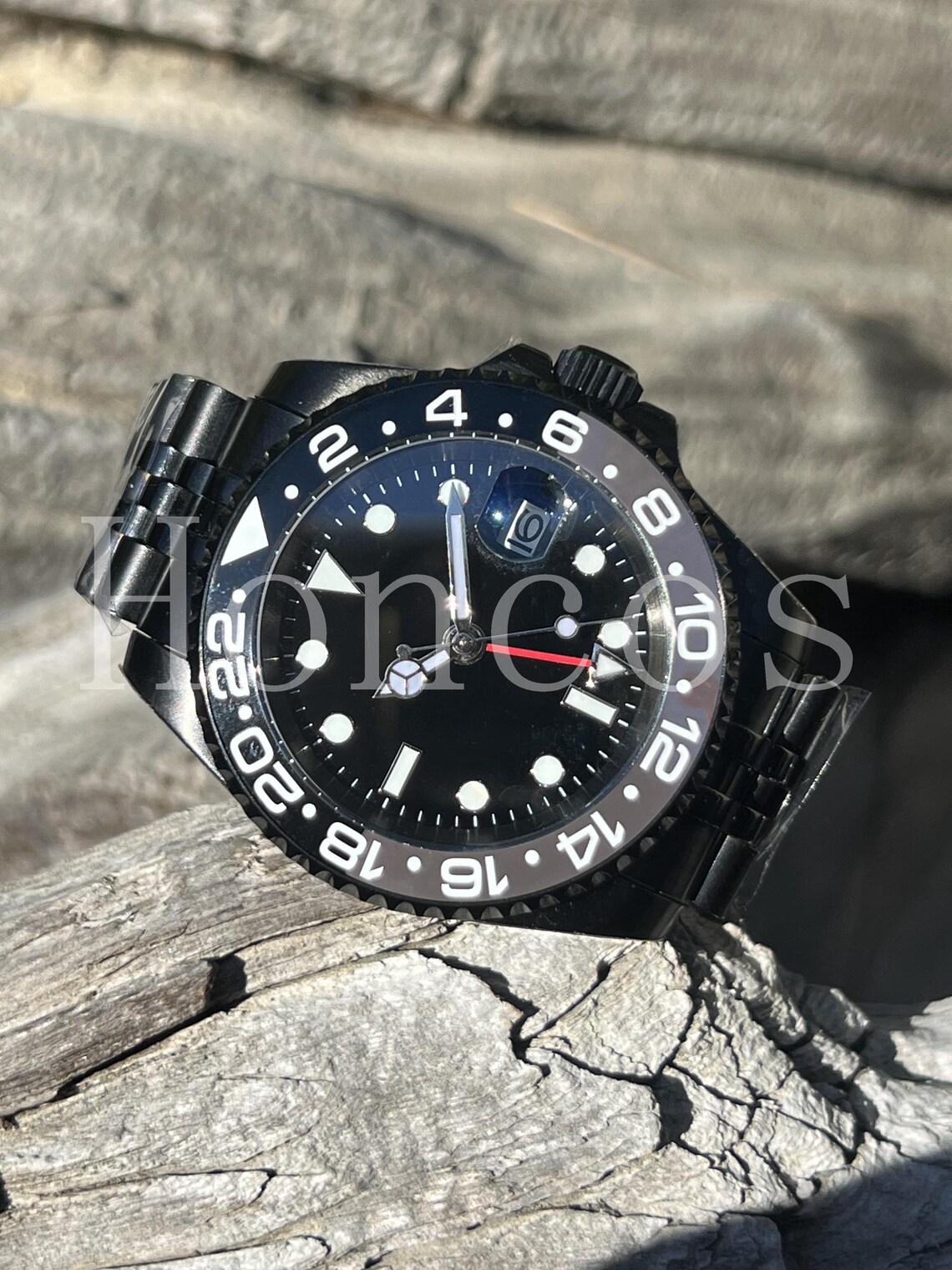 Custom Made MODS Watch Gmt-master II 126710GRNR Bruce Wayne Style NH34 ...