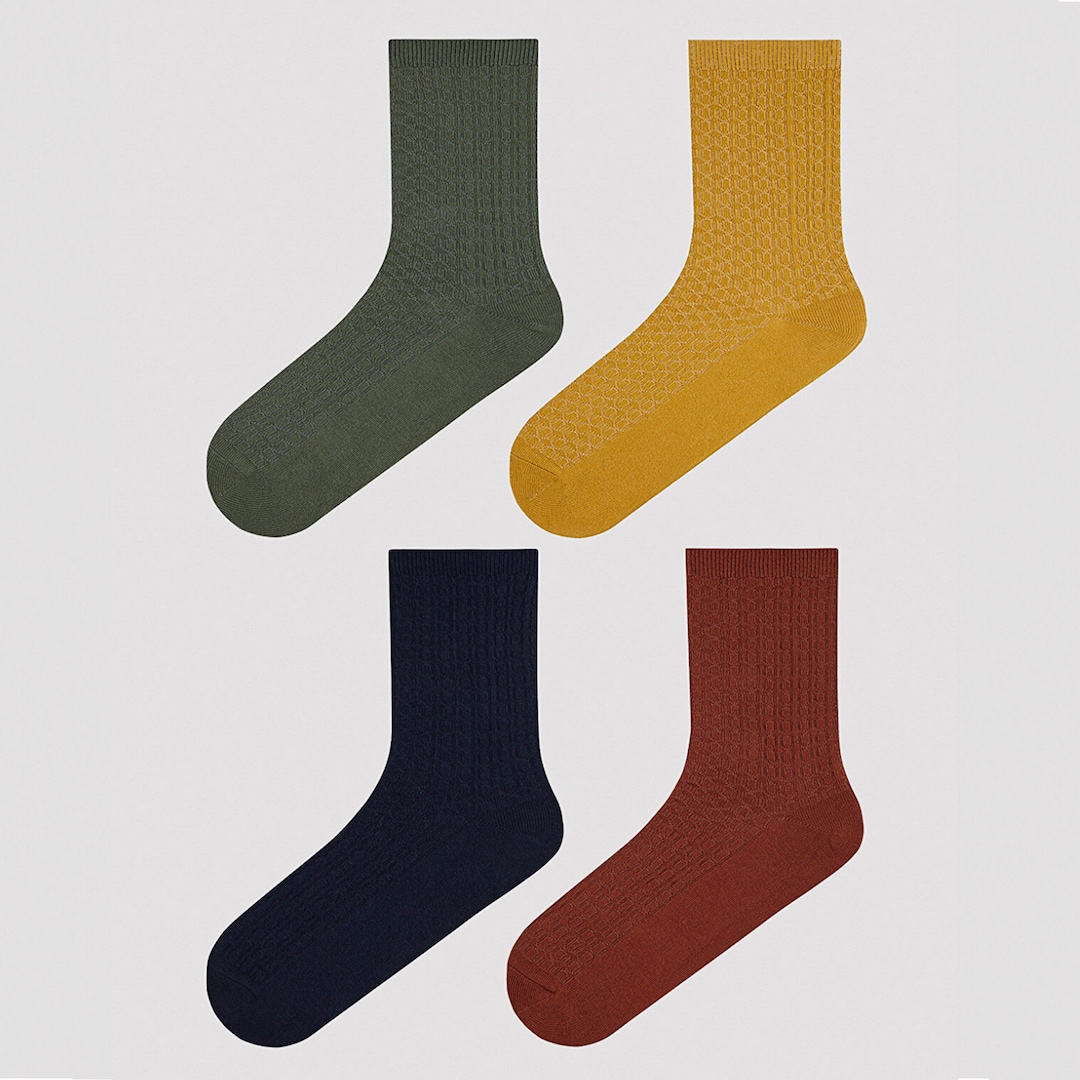 Fall Coloured Woman Socks, Vintage Ladies Socks, Natural Cotton Socks ...